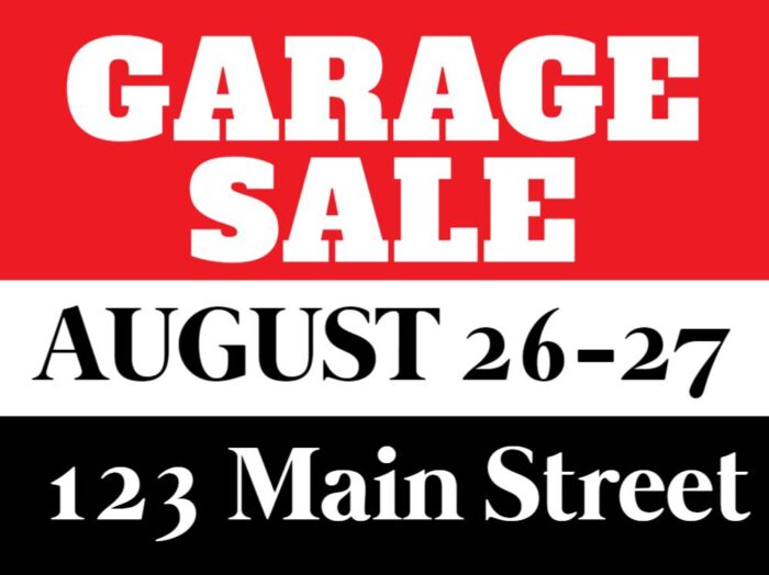 Garage Sale Yard Sign | MNCPrint.com