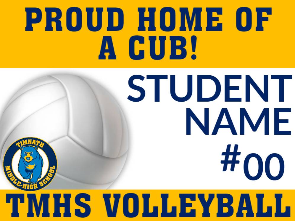 TMHS Proud Volleyball Yard Sign - MNCPrint.com