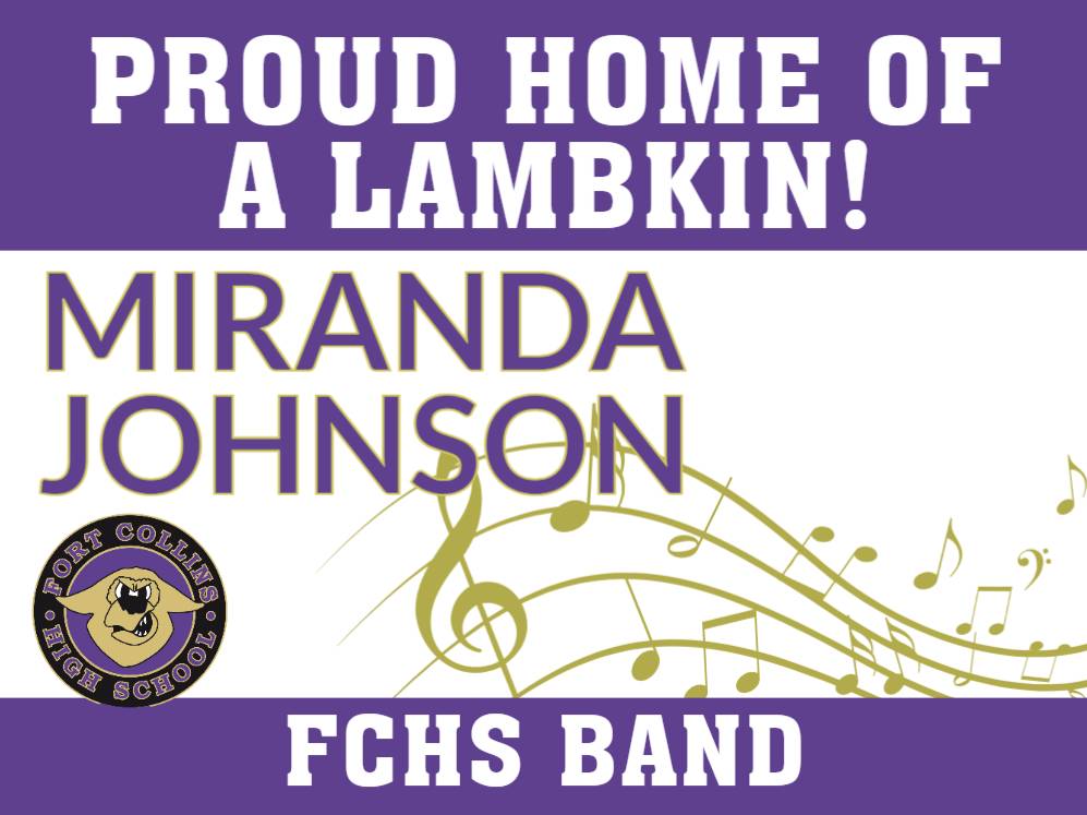 FCHS Band Proud Yard Sign - MNCPrint.com