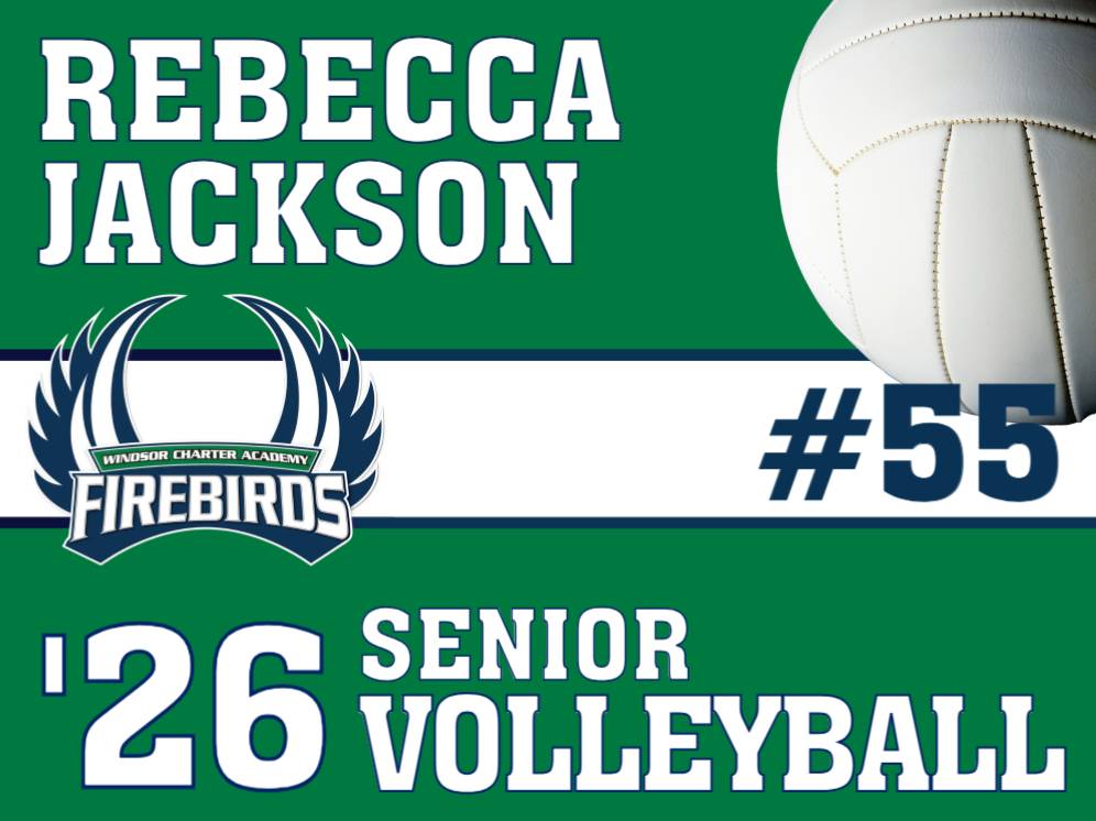 Windsor Charter Academy Volleyball Sign - Show Your Team Spirit