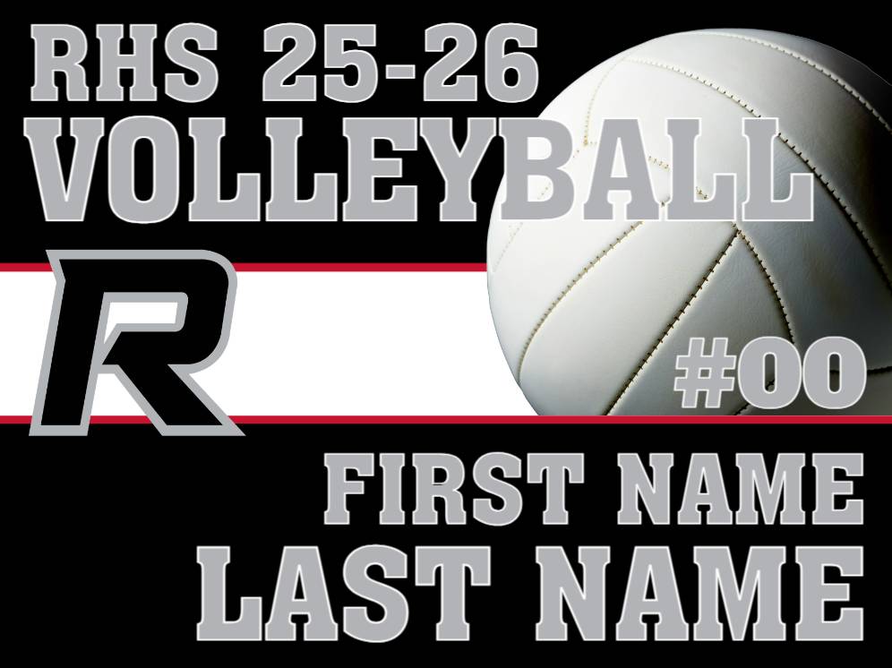 Roosevelt HS Volleyball Yard Sign: Support Your Team Today